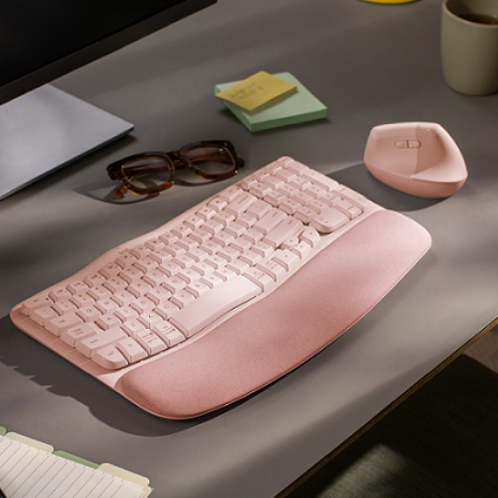 羅技「Wave Keys人體工學鍵盤」推出少女玫瑰粉色