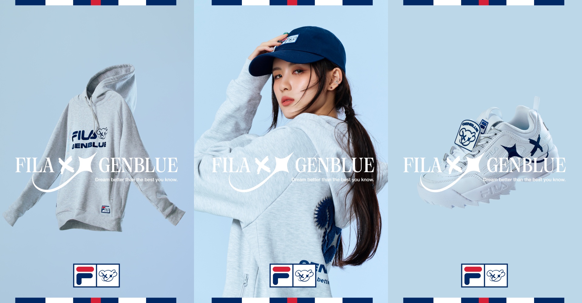 Z世代少女看過來～♡ FILA X GENBLUE幻藍小熊聯名來襲！引領台灣