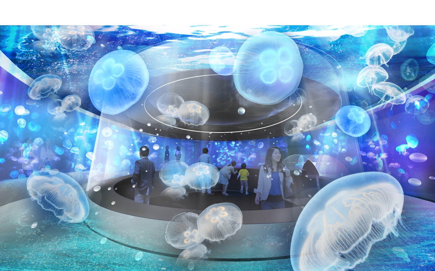 晴空塔「墨田水族館」七月重新開幕！360度環景海底世界極致夢幻，被藍光水母圍繞著太療癒♡